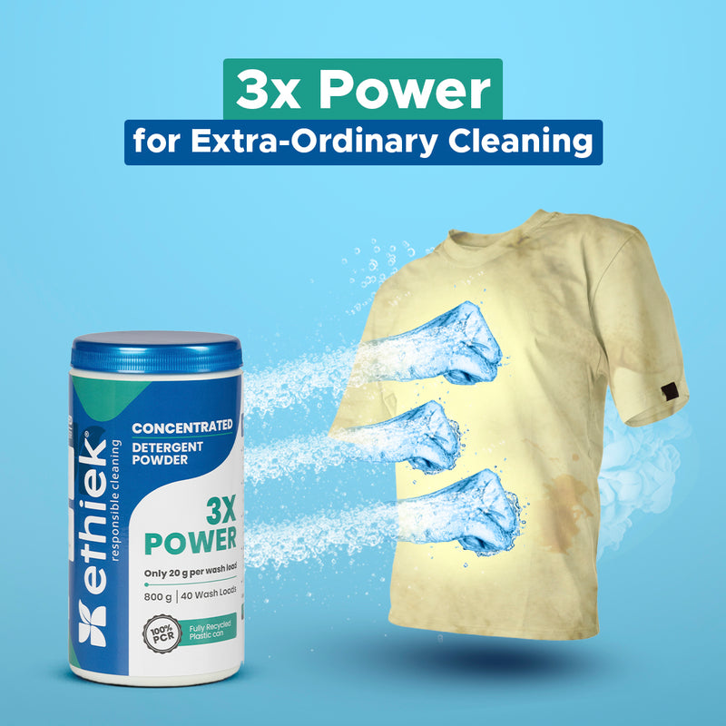 Concentrated Detergent Powder - 1/3 dosage, effective stain removal
