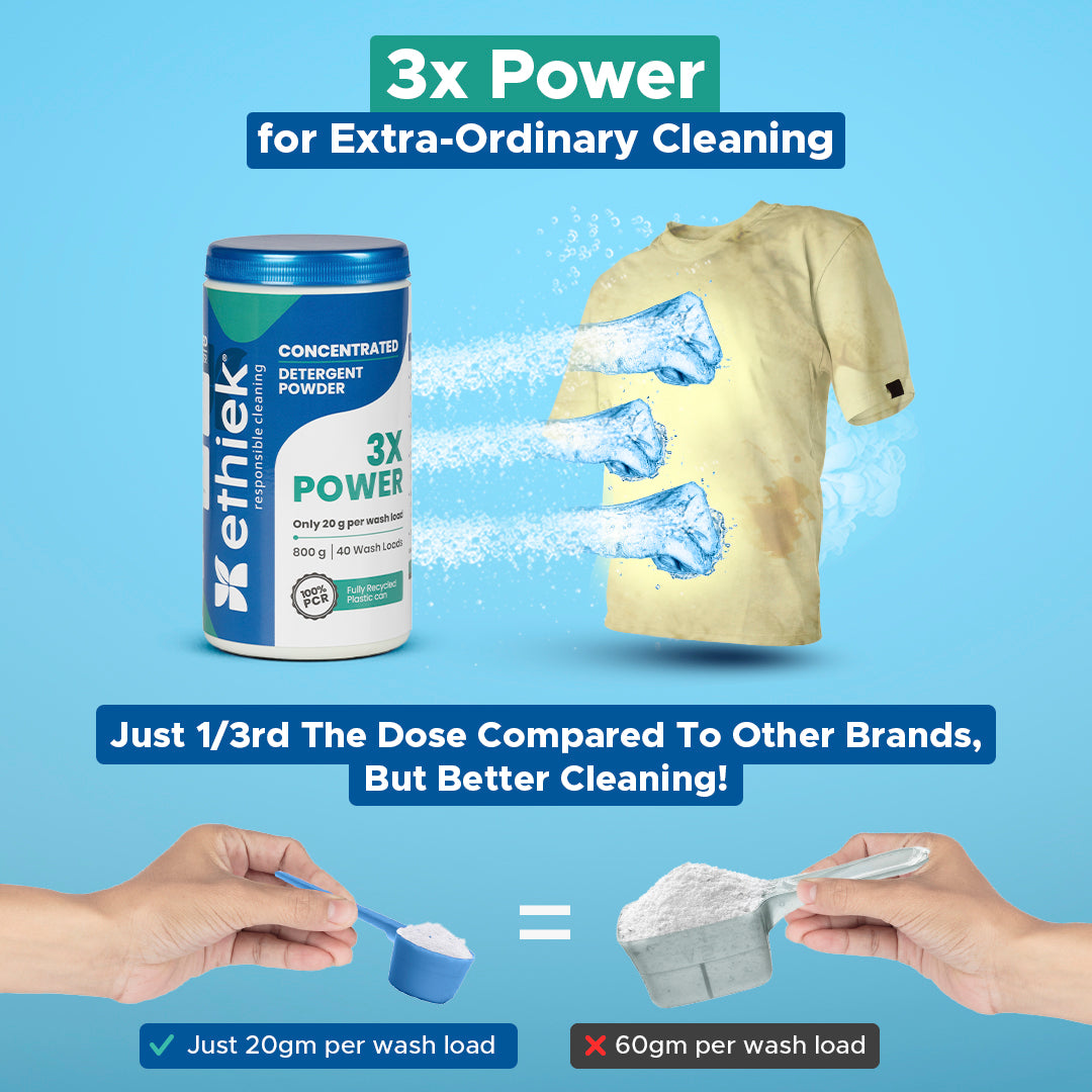 Concentrated Detergent Powder - 1/3 dosage, effective stain removal ...